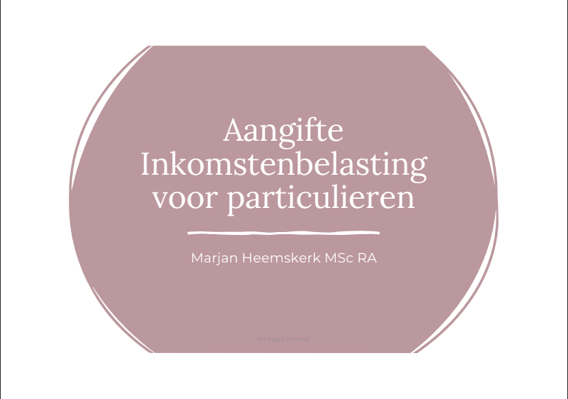 Handreiking 'aangifte inkomstenbelasting voor particulieren' - The ...